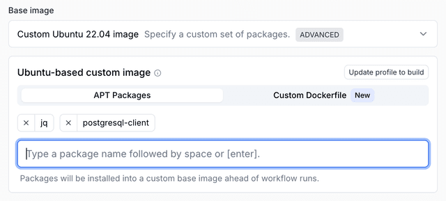 Custom Base Images for GitHub Actions | Namespace